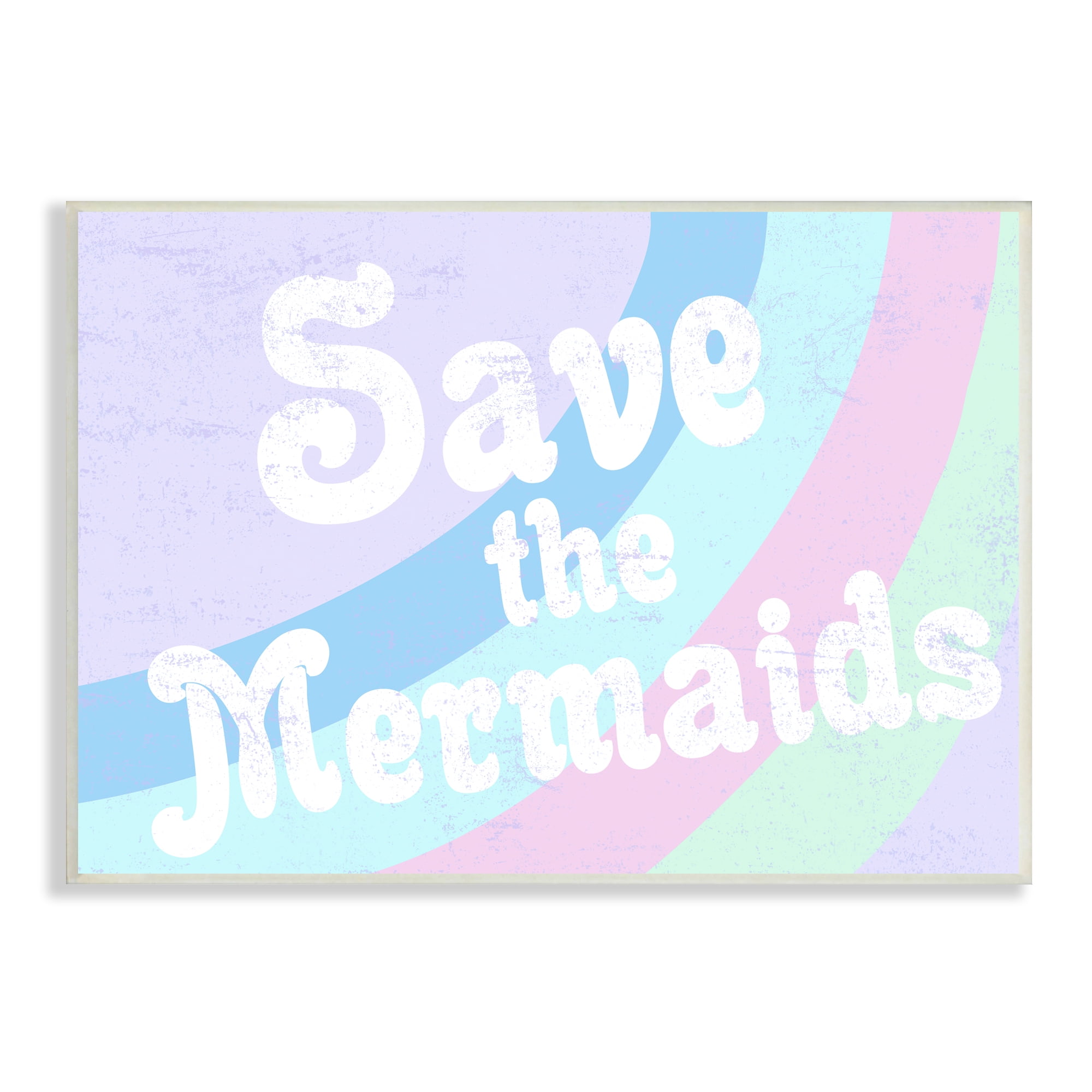 Stupell Save The Mermaids Wall Art - Purple wood plaque - 10 x 15 ...