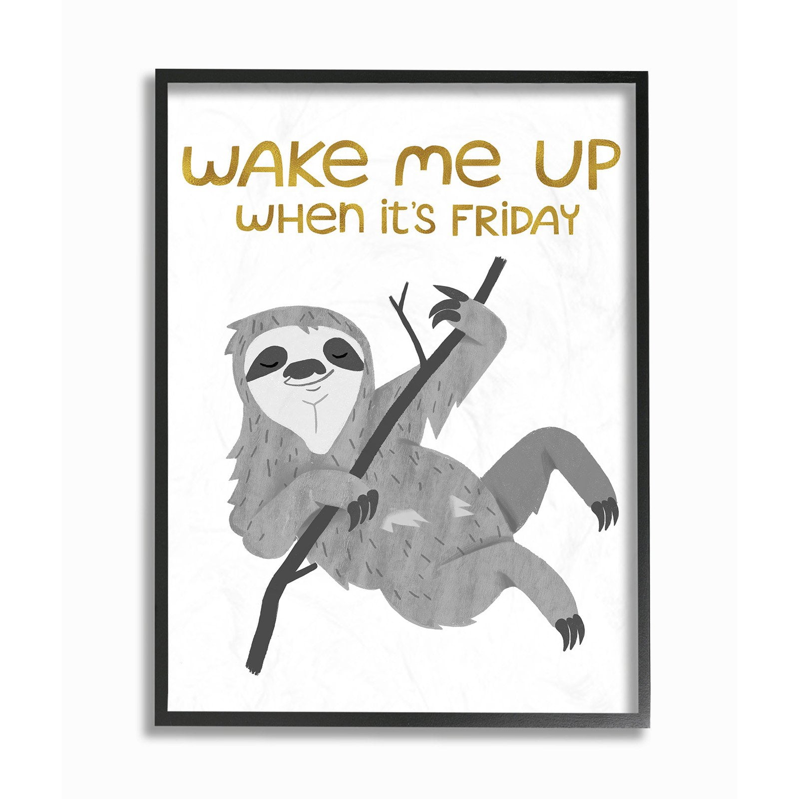 The Stupell Home Decor Collection Wake Me Up Friday Wall Art - Walmart.com