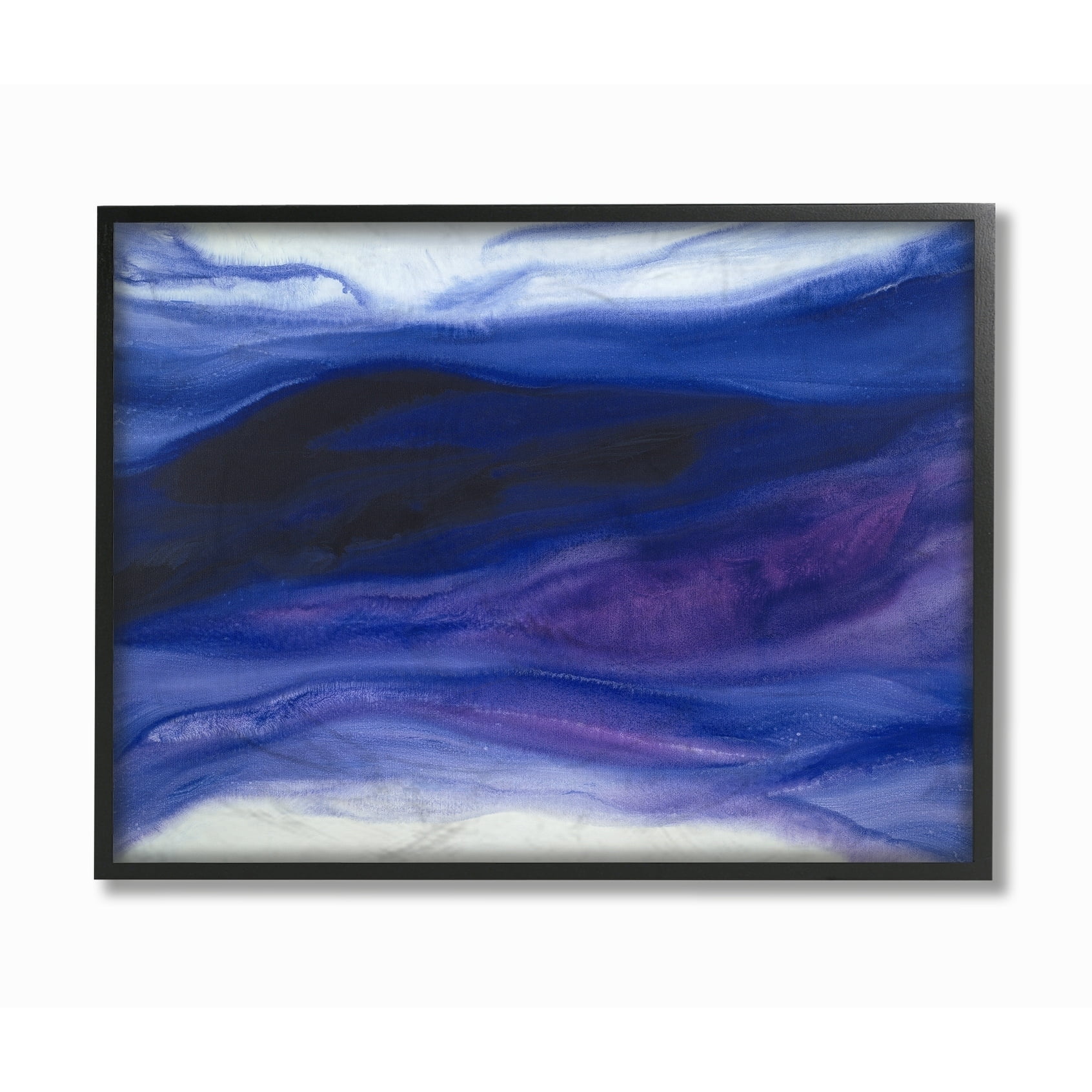 The Stupell Home Decor Deep Purple Ink Ocean Waves Abstract Paining ...