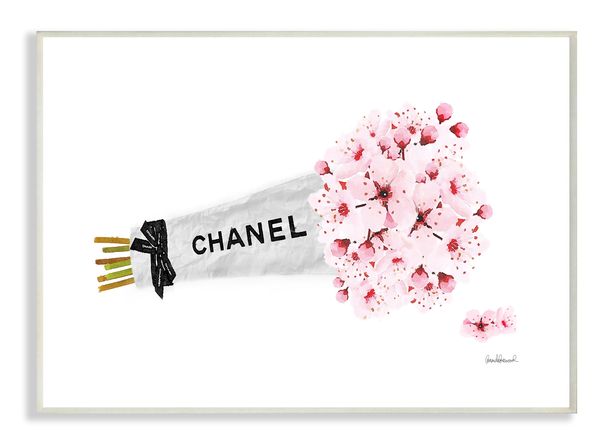 The Stupell Home Decor Fashion Chanel Wrapped Cherry Blossoms Wall ...