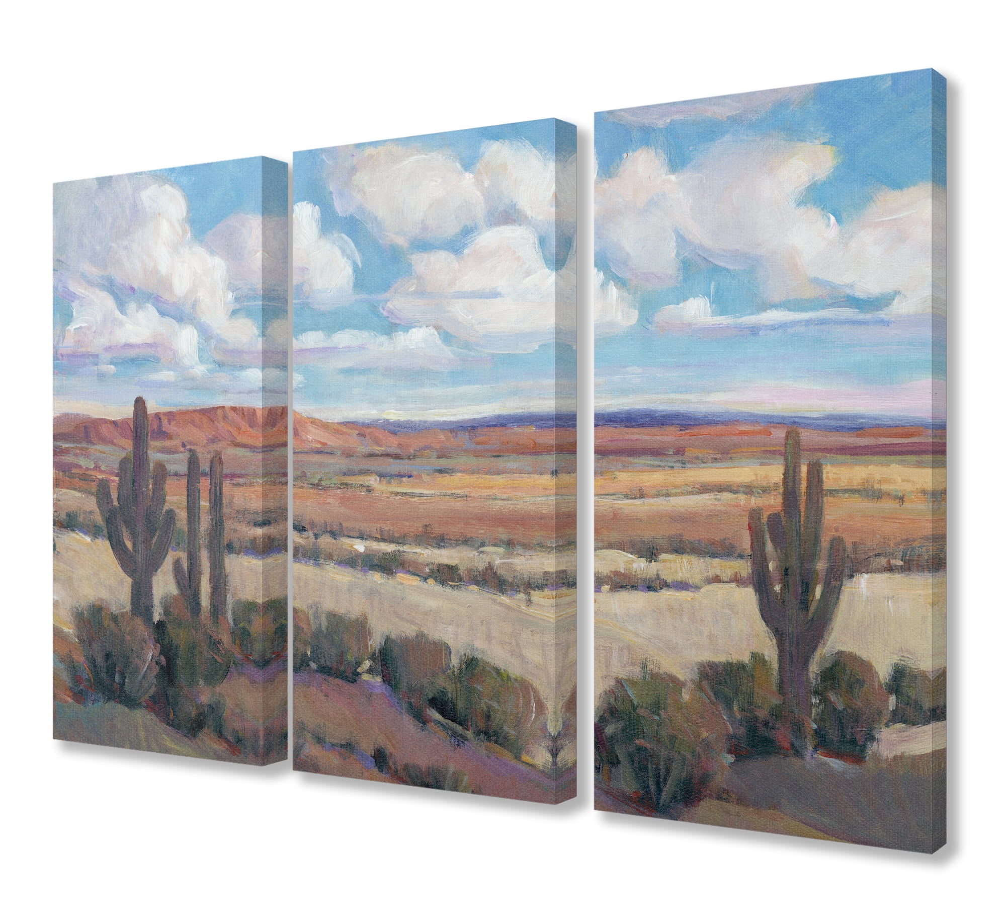 The Stupell Home Decor Painterly Desert Heat Scene with Cactus and ...