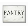 The Stupell Home Decor Pantry Sign with Arrow Gray Framed Texturized ...