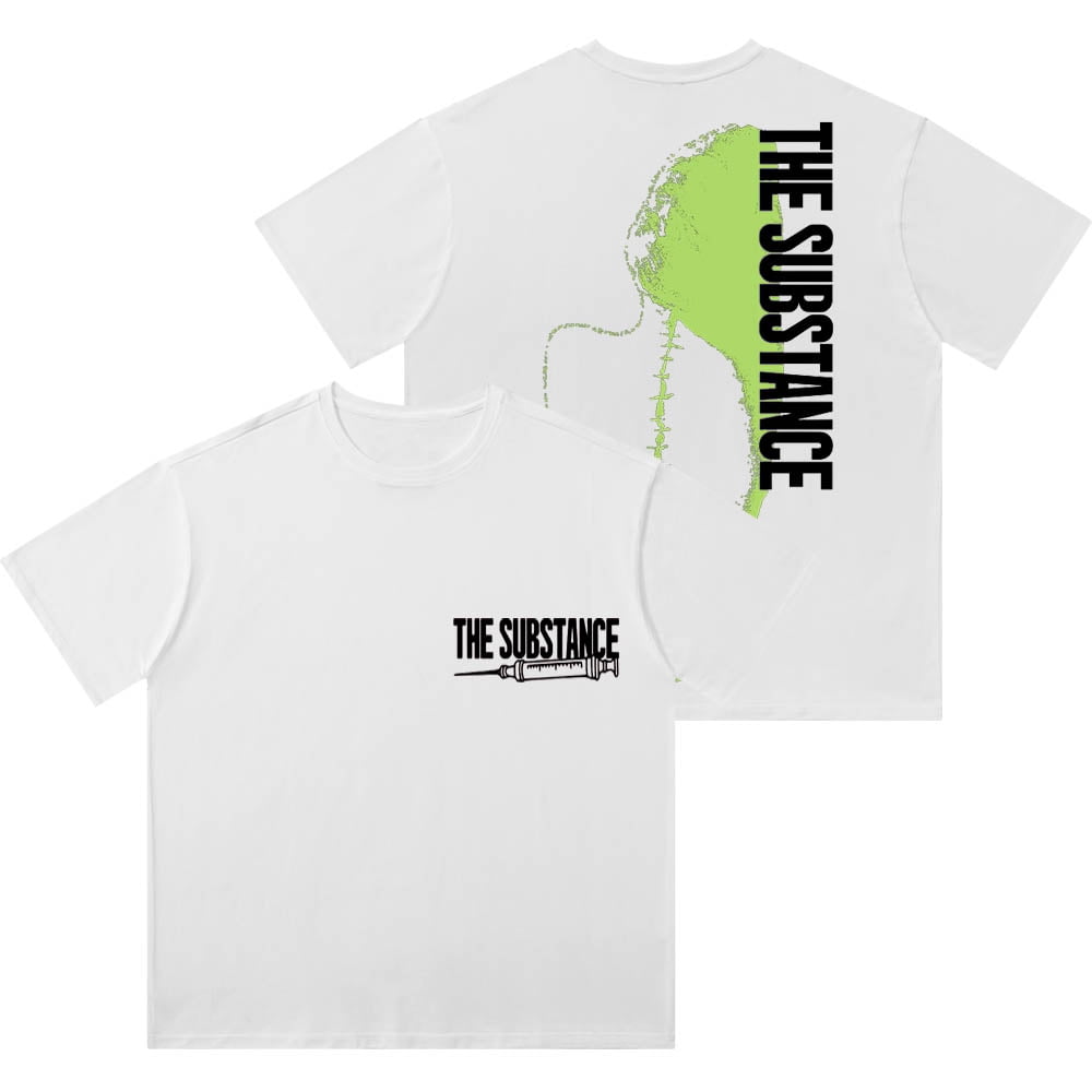 The Substance Logo Vintage Wash T-Shirts Horror Movie Merch Women Men ...