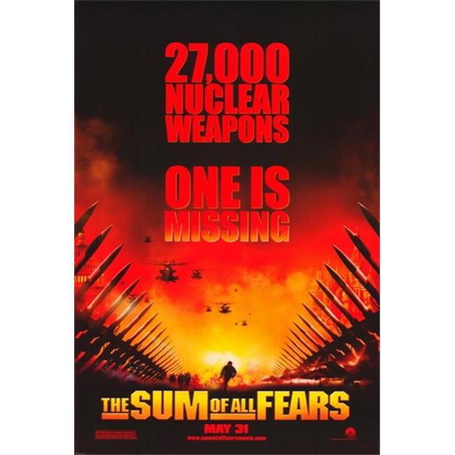 The Sum of All Fears Movie Poster - 11 x 17 in. - Walmart.com