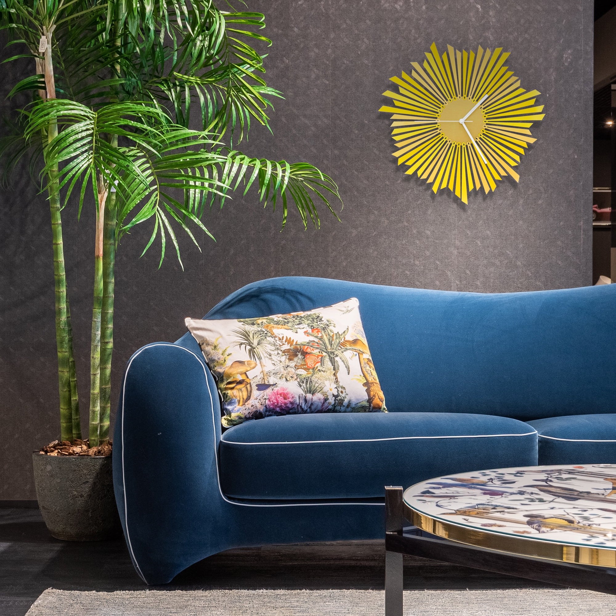 The Sun - 16 in Yellow and Gold Sun Clock, Large Handmade Home Decor ...