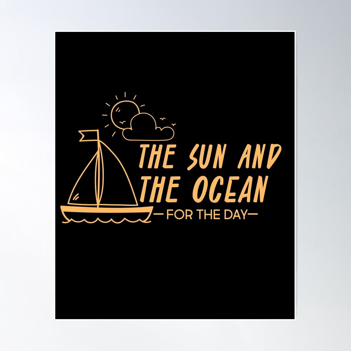 The Sun And The Ocean For The Day Poster Wall Art, Modern Wall Decor ...