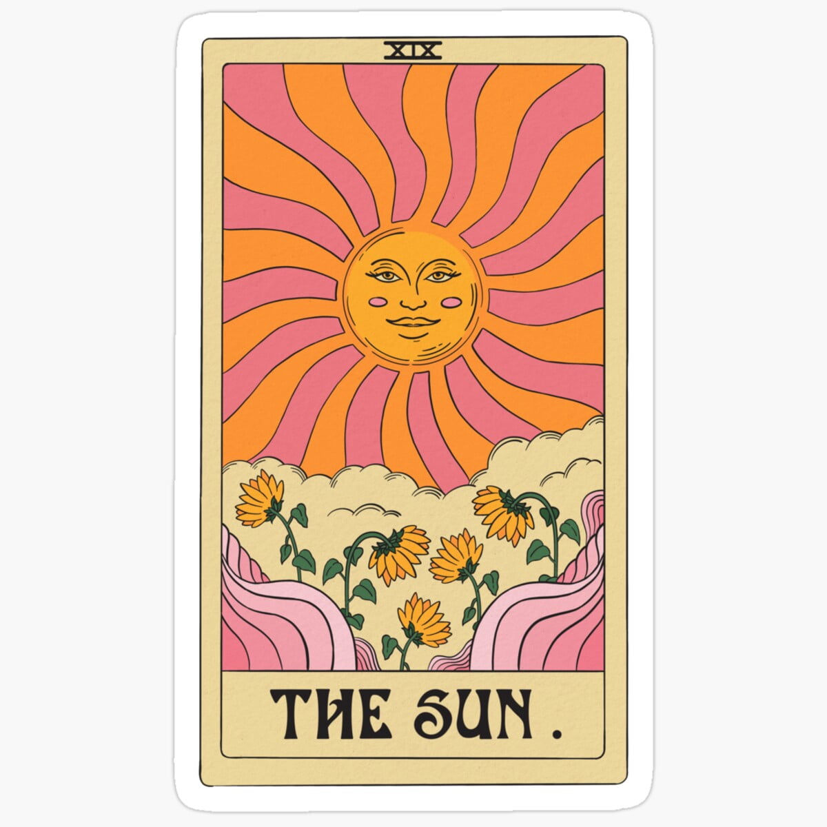 The Sun Tarot Card Sticker. Gift For You - Decorate Laptops, Water ...