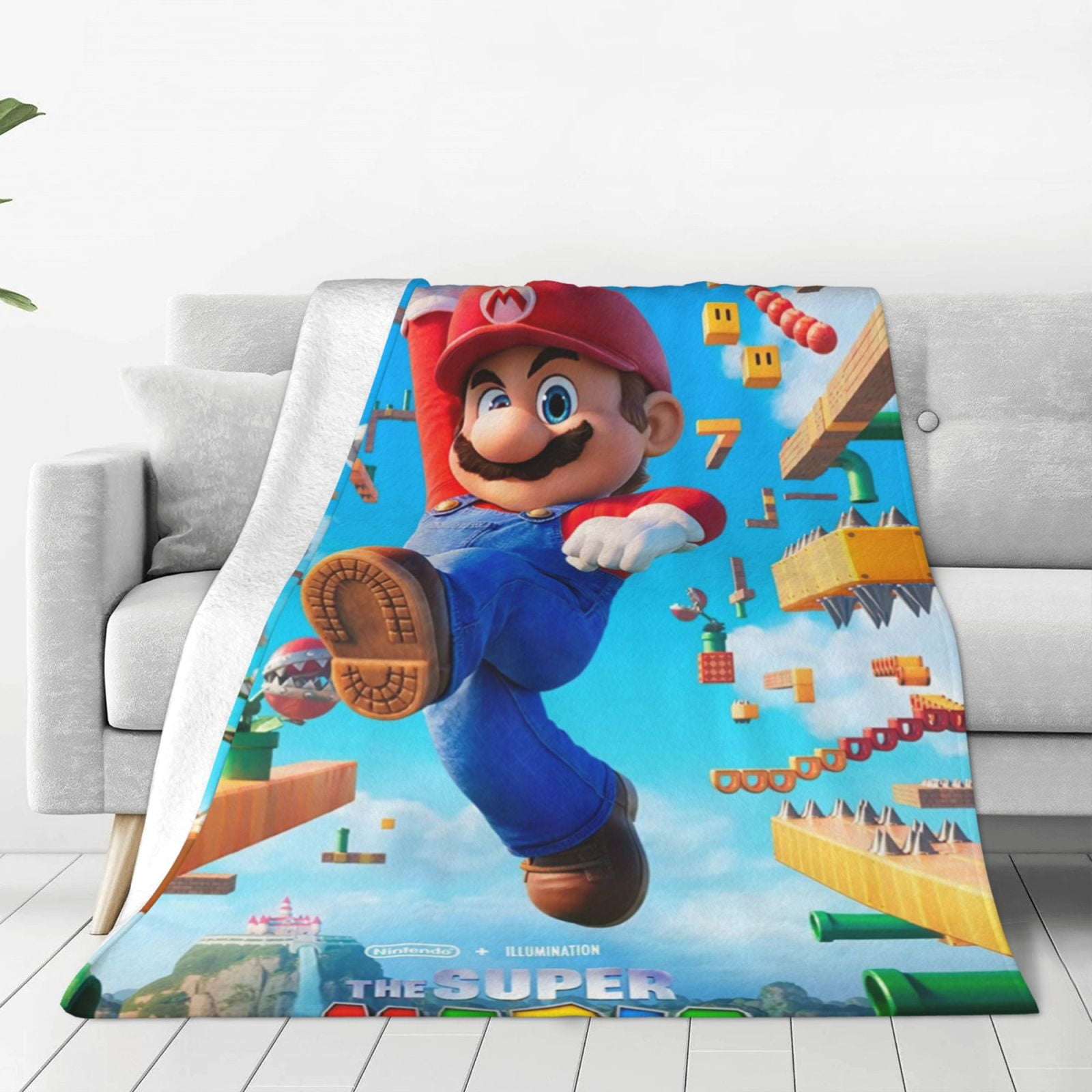 The Super Mario Bros Blanket Cartoon Blanket Home Cute Blankets for ...