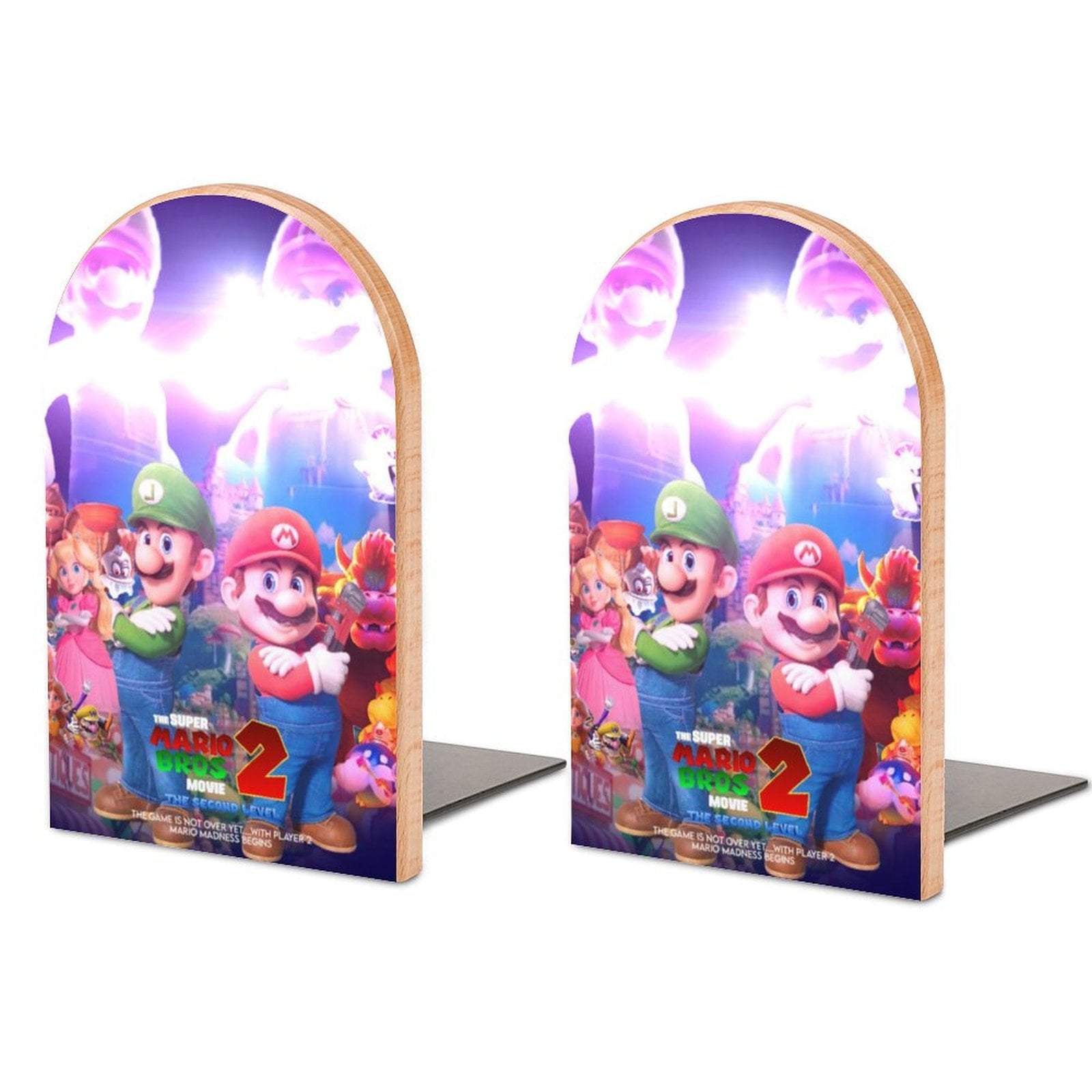 The Super Mario Bros. Bookends Wood Book Divider Decorative Shelves Non ...