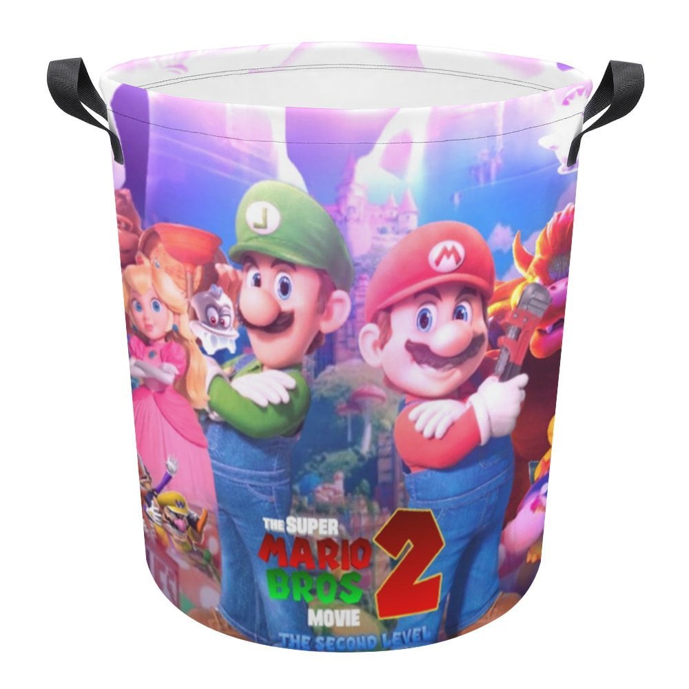 The Super Mario Bros. Circular Laundry Hamper Foldable Large Storage ...