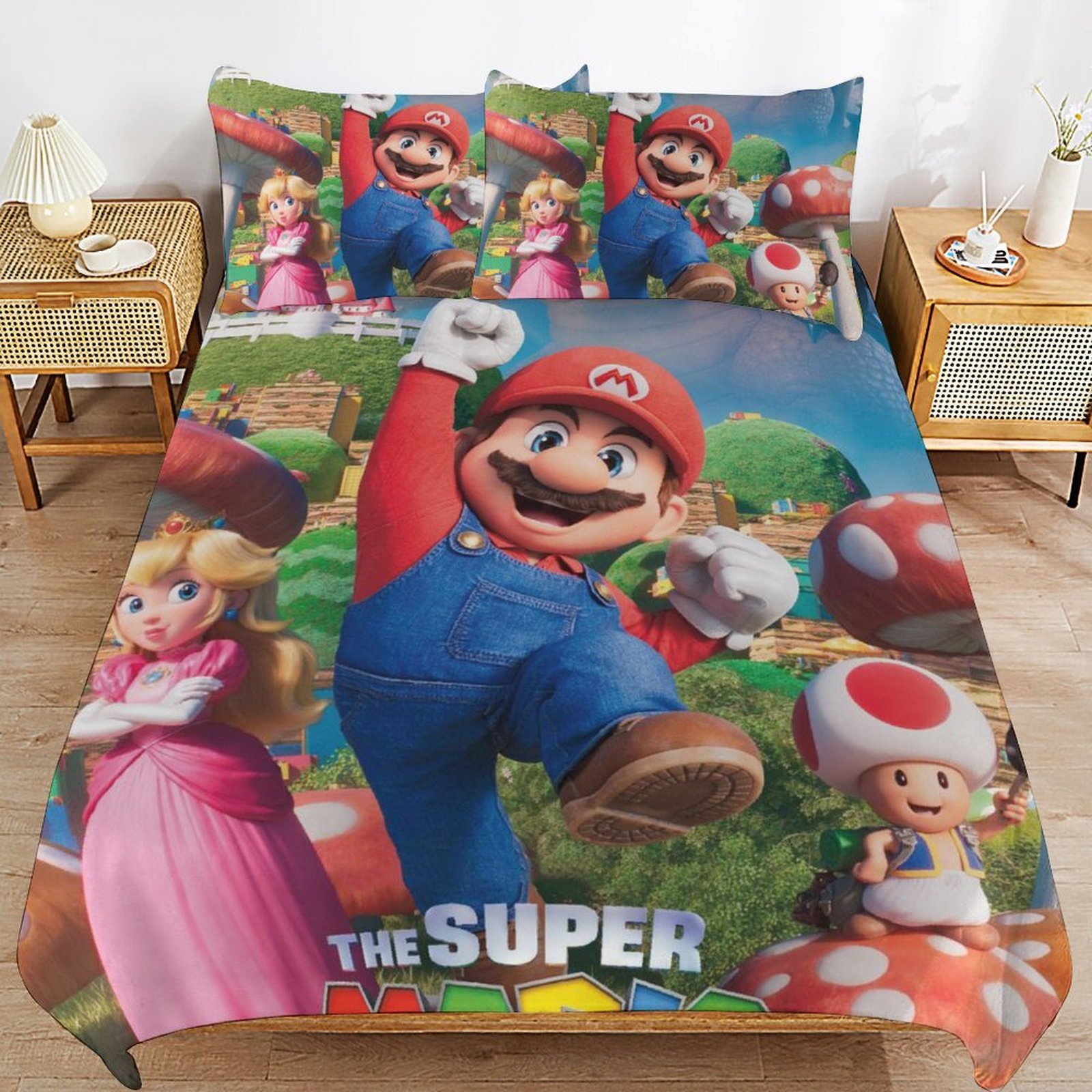 The Super Mario Bros. Movie 3-Piece Bedding Sets Bedroom Decor ...