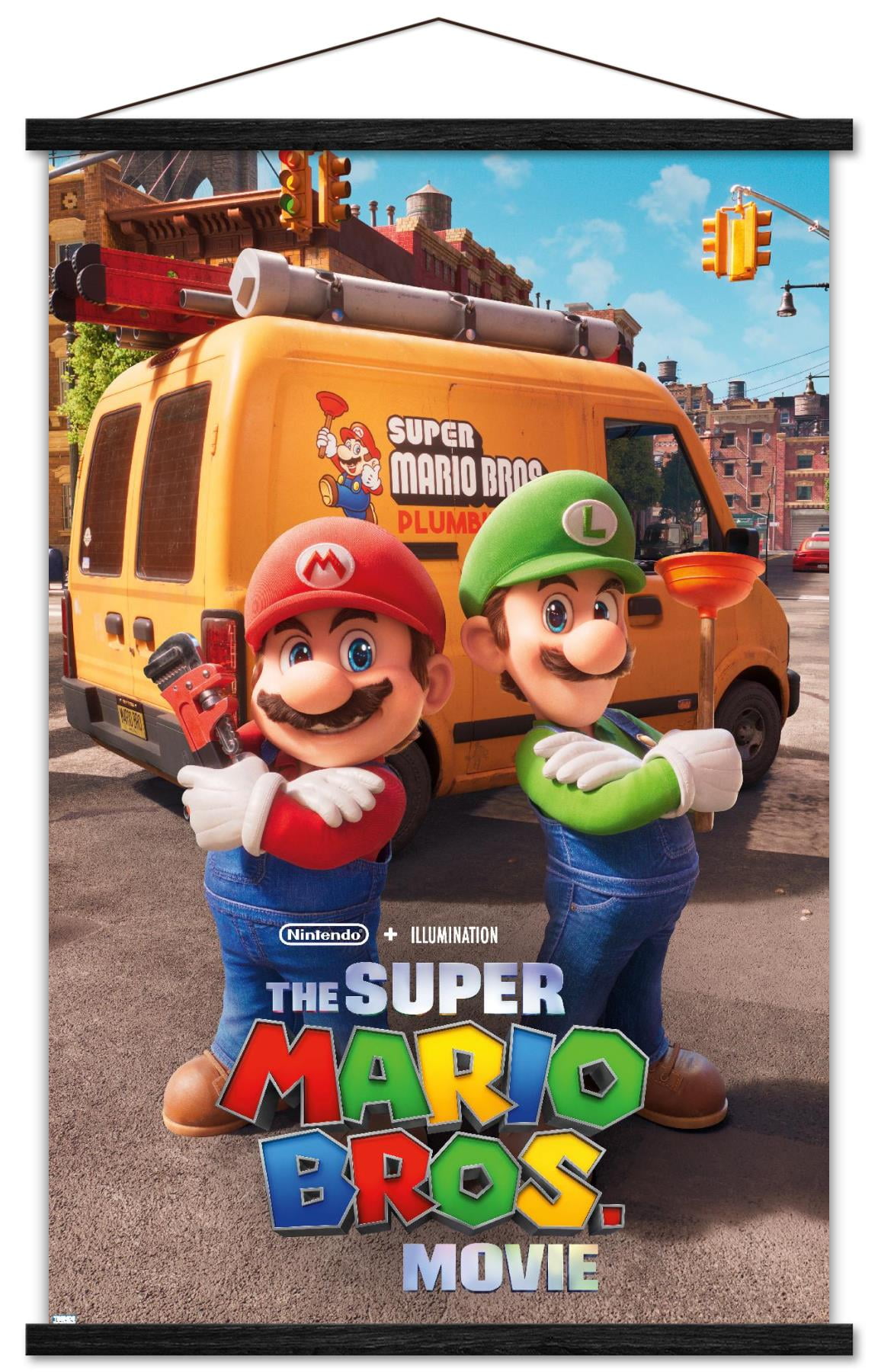 The Super Mario Bros. Movie - Brooklyn Key Art Wall Poster with Magnetic Frame, 22.375" x 34 ...