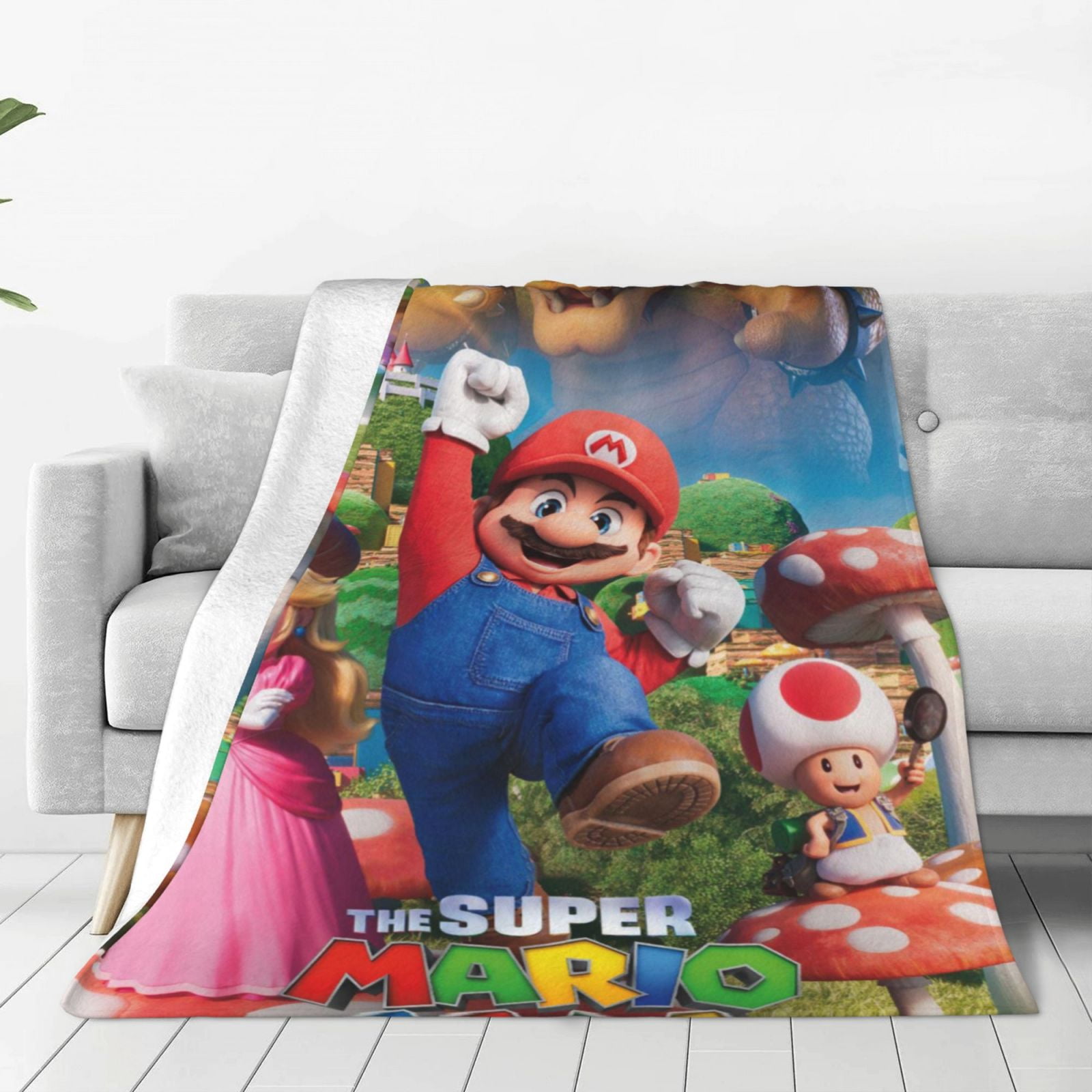 The Super Mario Bros. Movie Flannel Blanket Cozy Ultra-Soft Micro ...
