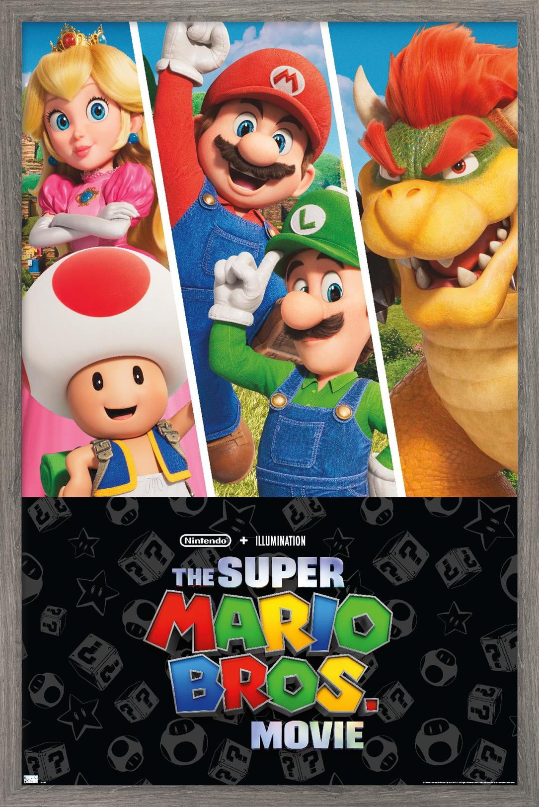 The Super Mario Bros. Movie - Group Wall Poster, 22.375" x 34" Framed ...