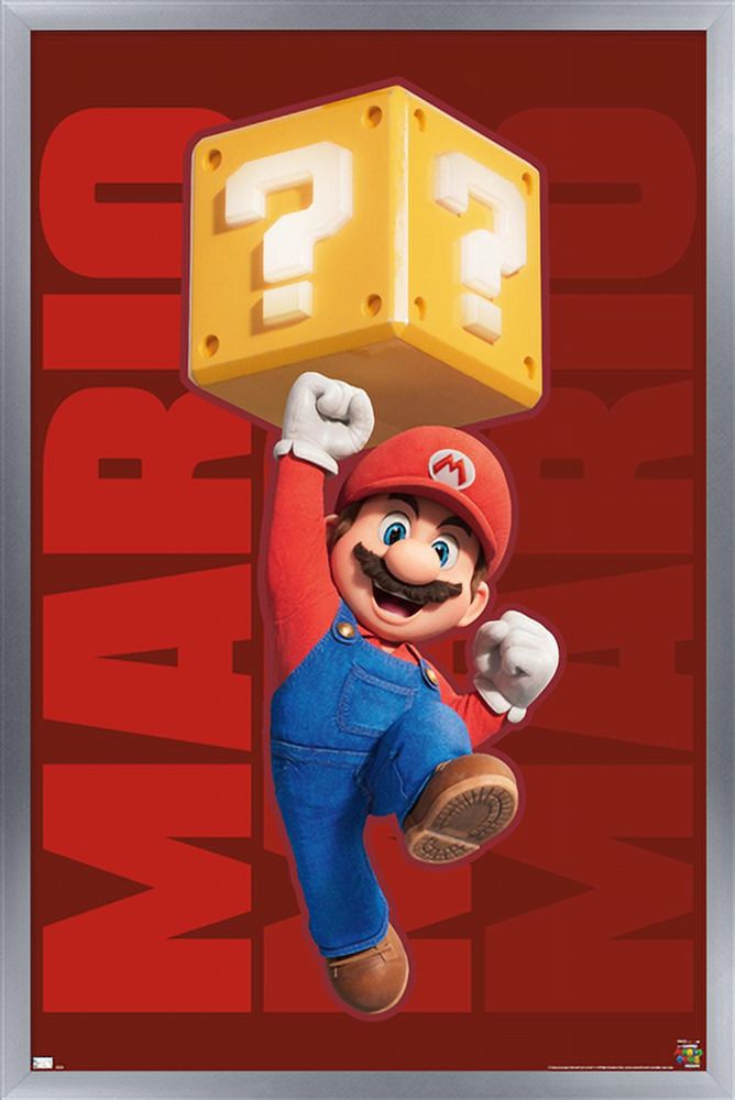 The Super Mario Bros. Movie - Mario Jump Wall Poster, 14.725" x 22.375 ...