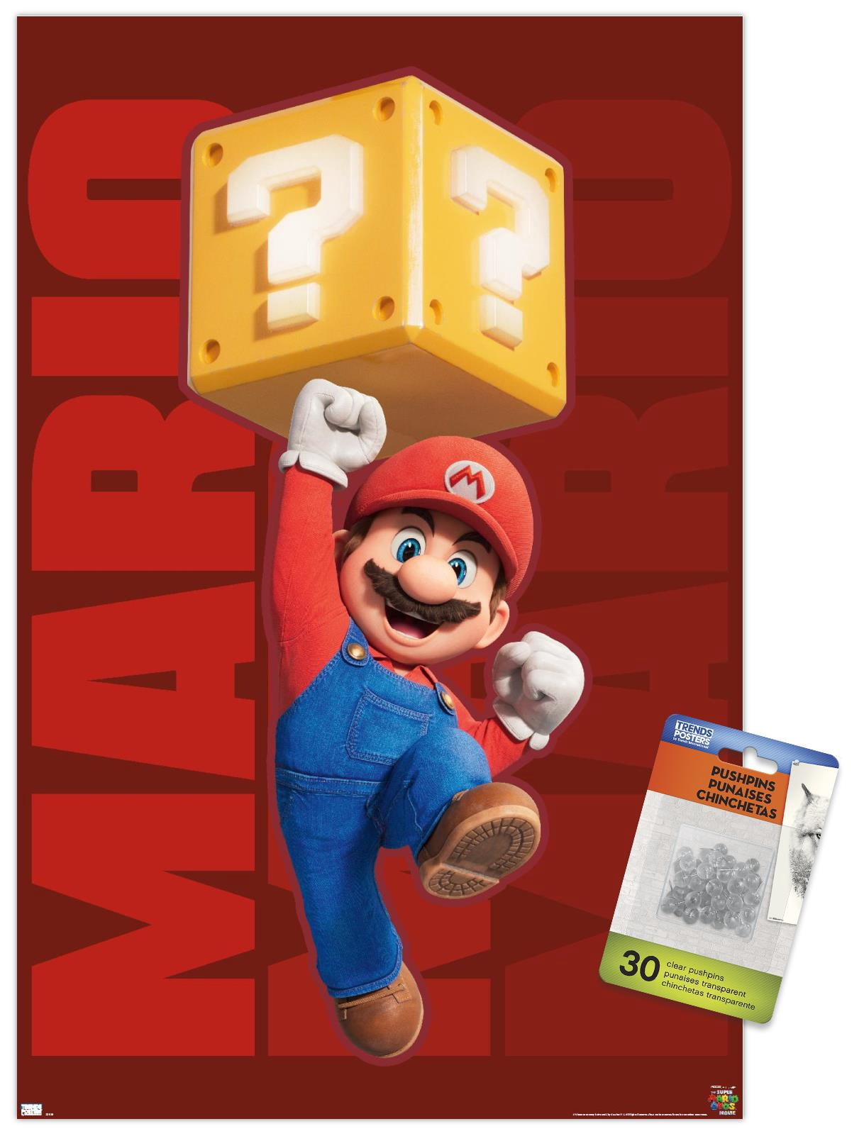 The Super Mario Bros. Movie - Mario Jump Wall Poster with Push Pins, 14 ...