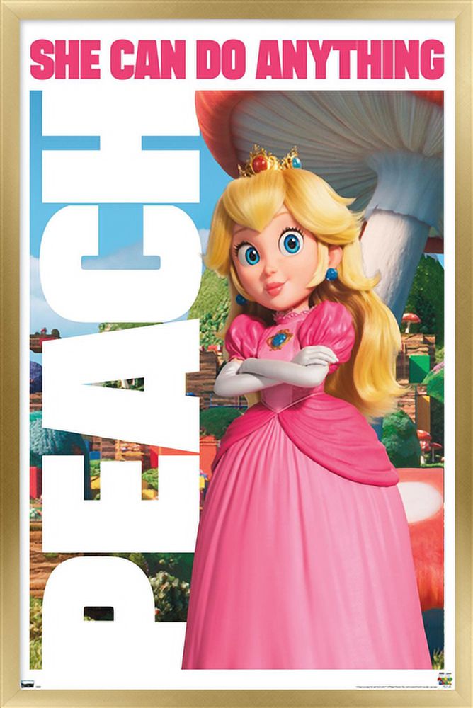 The Super Mario Bros. Movie - Peach Wall Poster, 14.725" x 22.375 ...