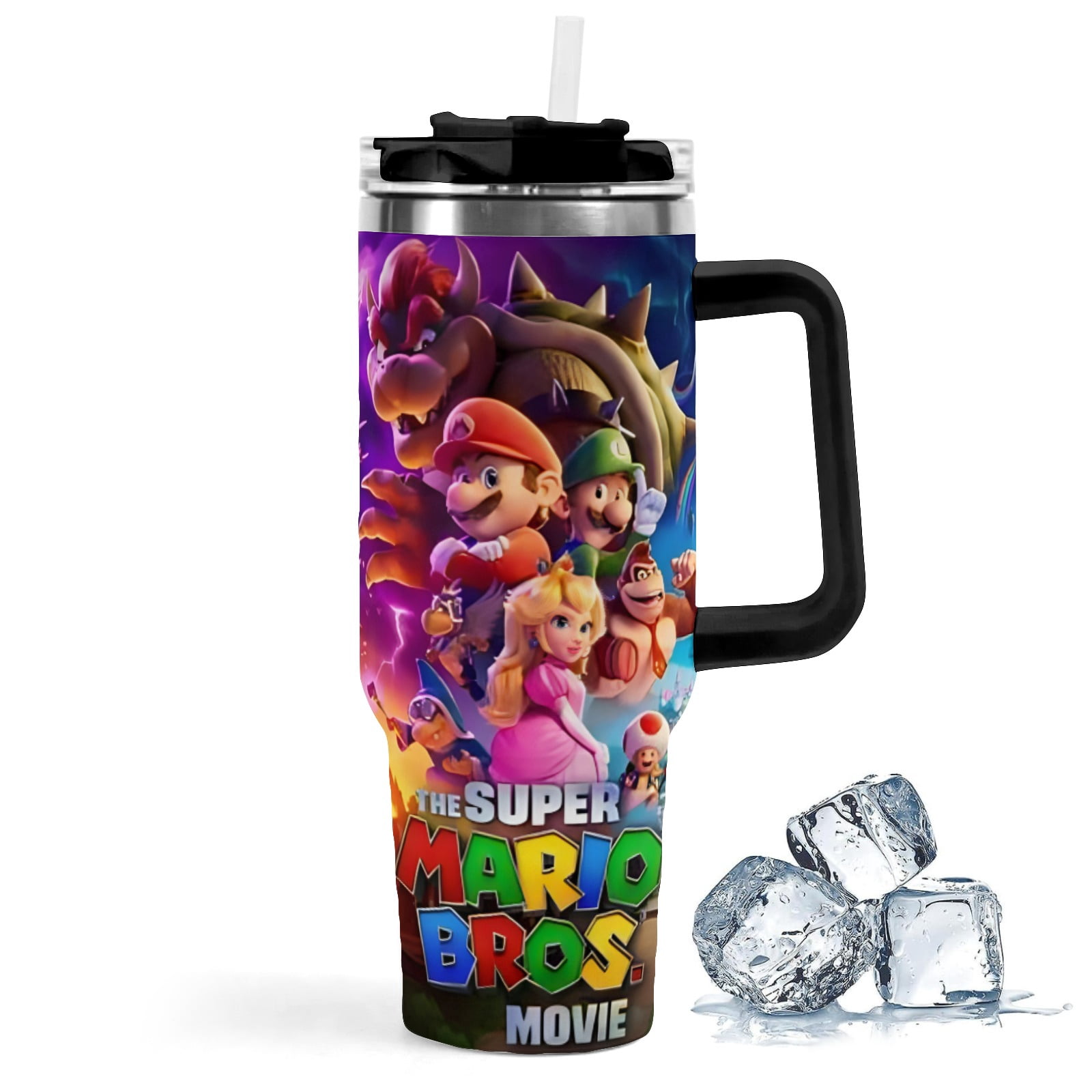 The Super Mario Bros. Movie car cup has an iconic print, is durable ...