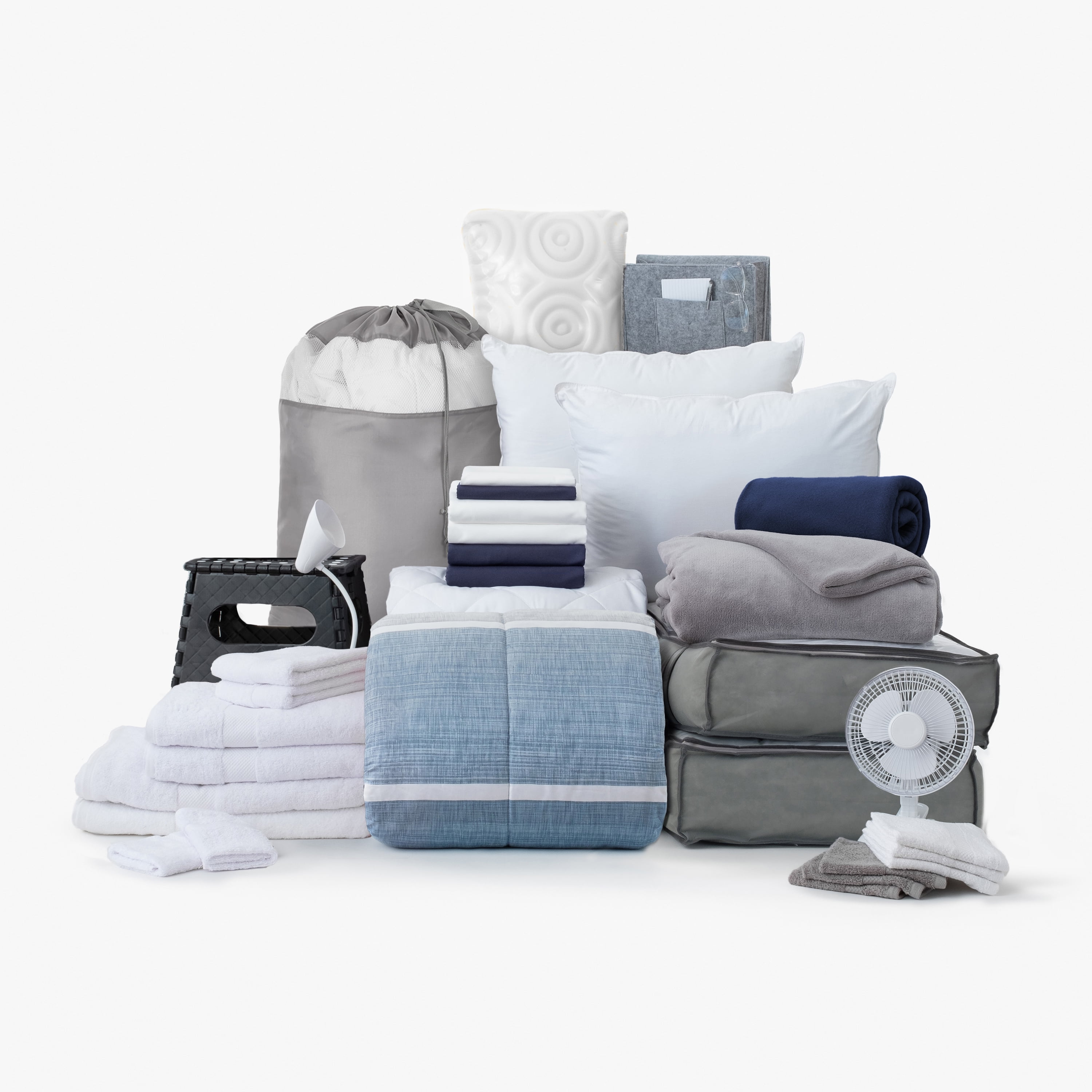 The Supreme Dorm Essentials Value Pack in Nantucket, 34-Piece College ...