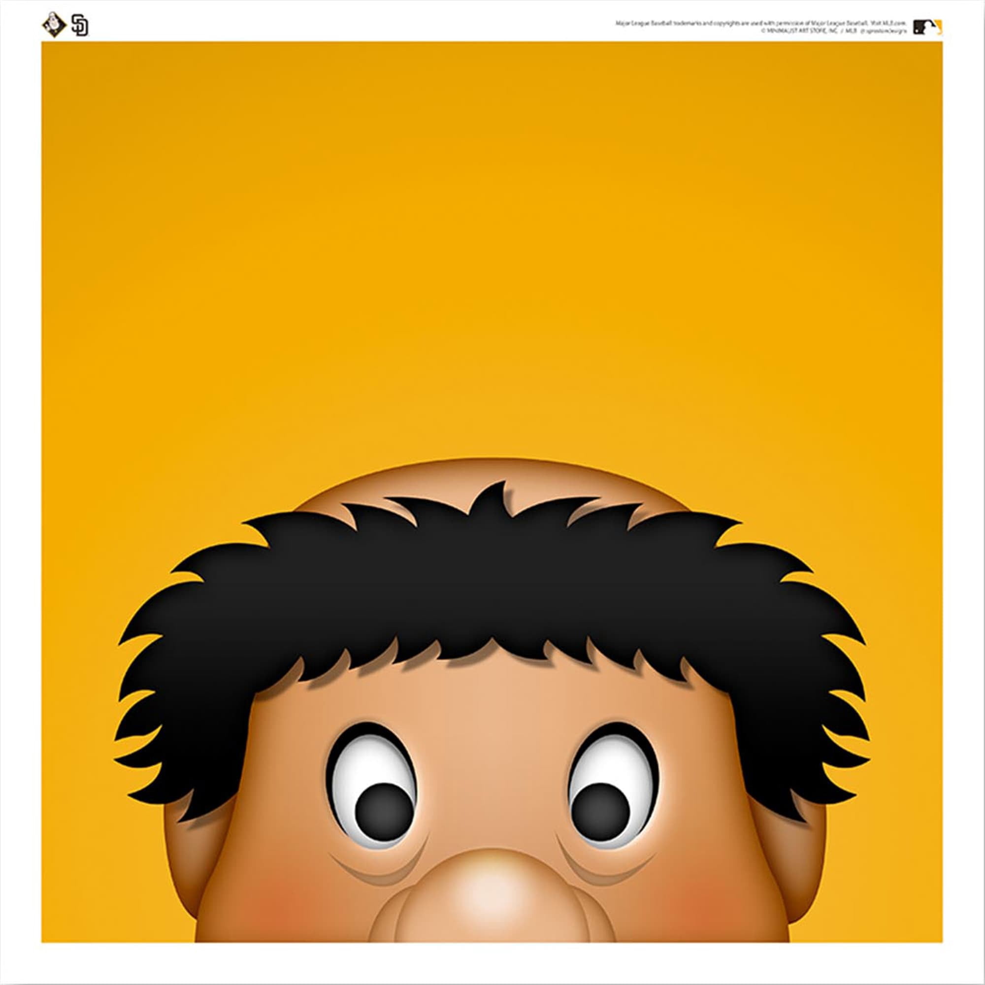 The Swinging Friar San Diego Padres 12'' x 12'' Minimalist Mascot ...