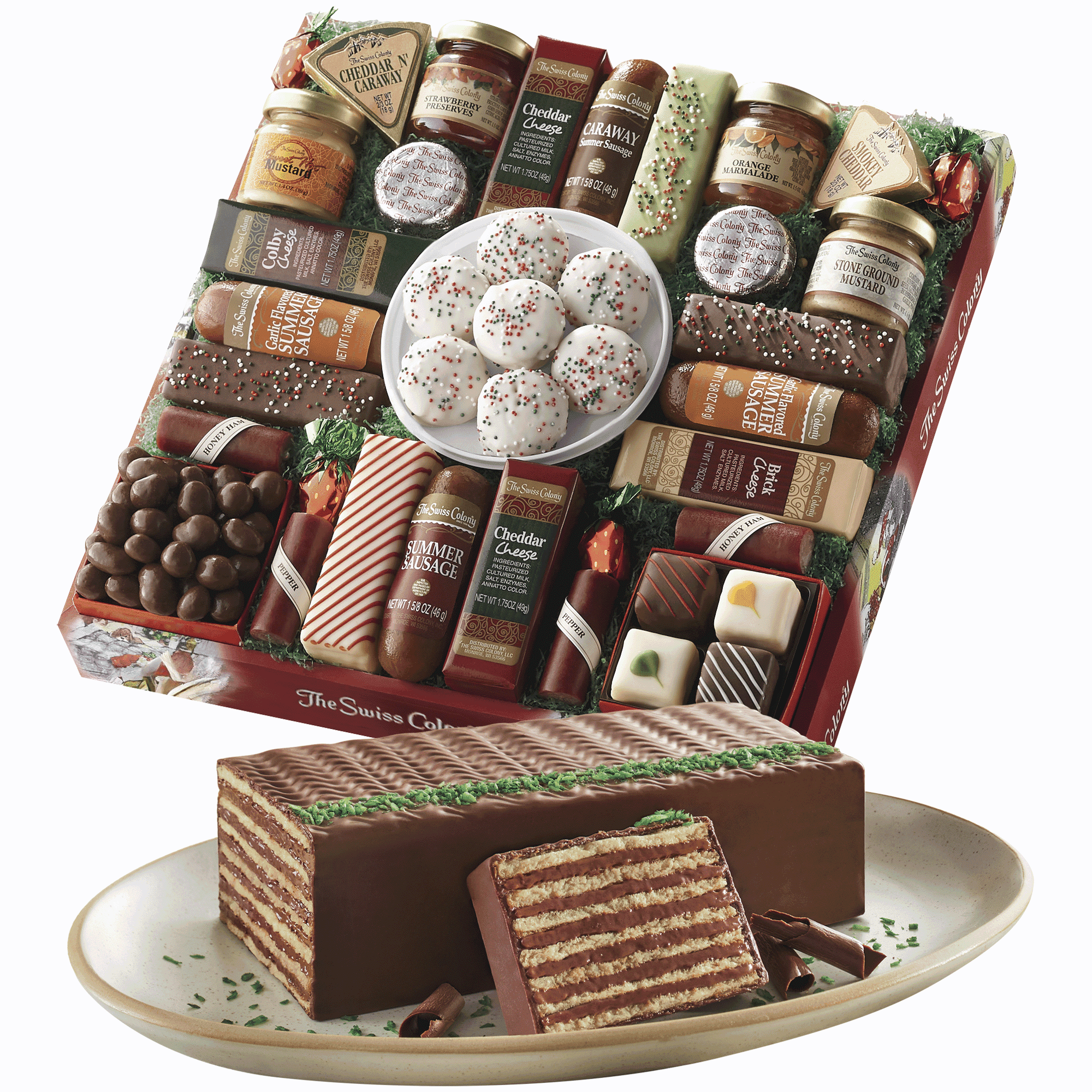 The Swiss Colony 27 Favorites and Dobosh Torte Christmas Gift Bundle ...