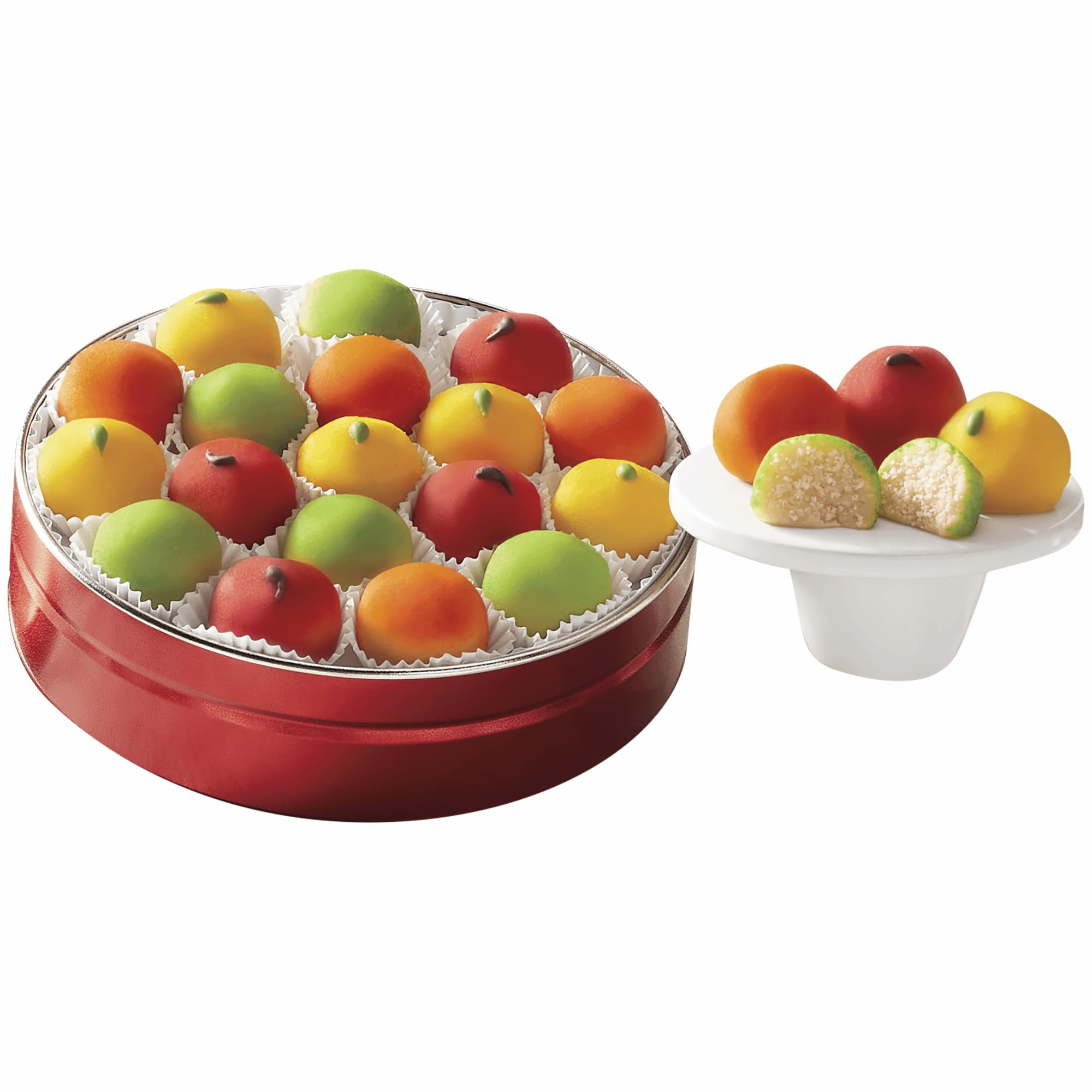 The Swiss Colony Marzipan, Treat, Fruit-Shaped-Holiday Gift Tin ...