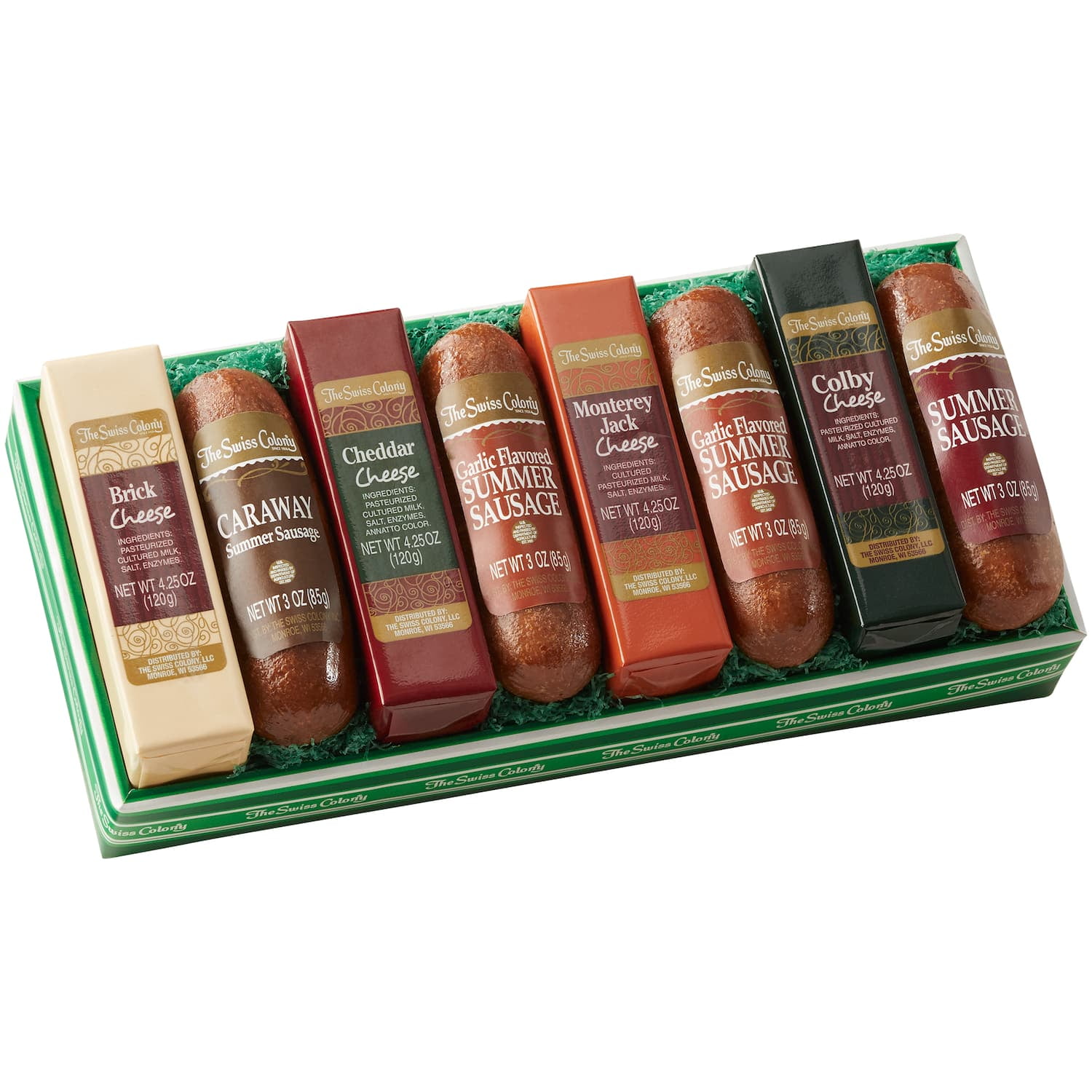 The Swiss Colony Sausage & Cheese Bars - Assorted Cheese and Caraway ...