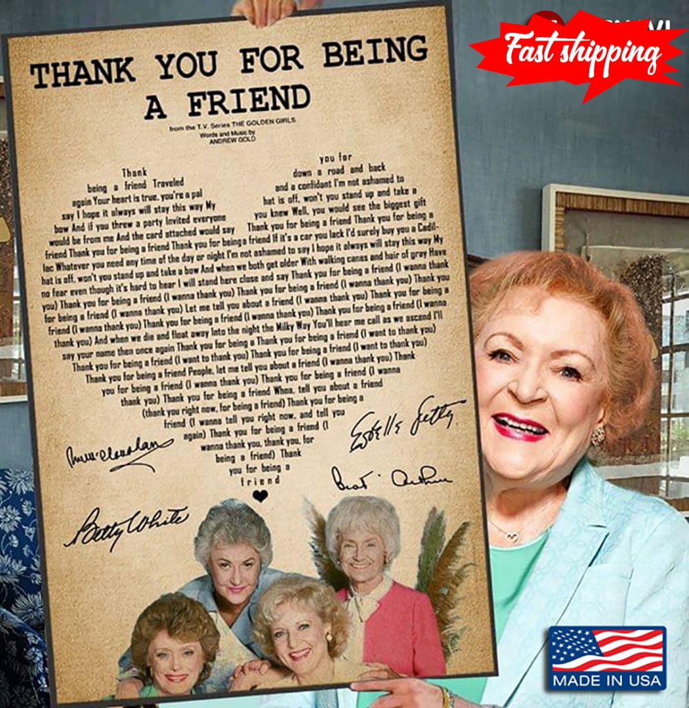 The TV Series The Golden Girls Thank You For Being A Friend Lyrics With ...