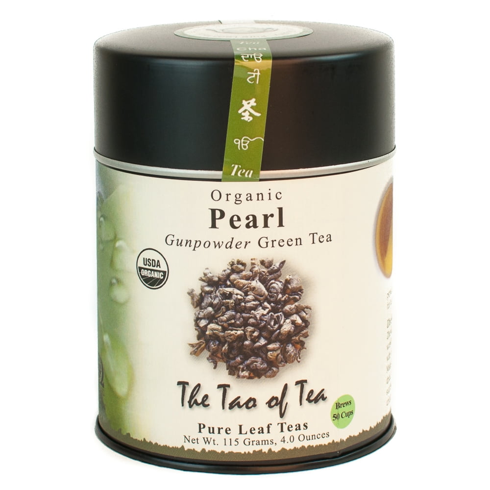 The Tao of Tea, Organic Pearl (Gunpowder) Tea, Loose Leaf Tea, 4 Oz Tin ...