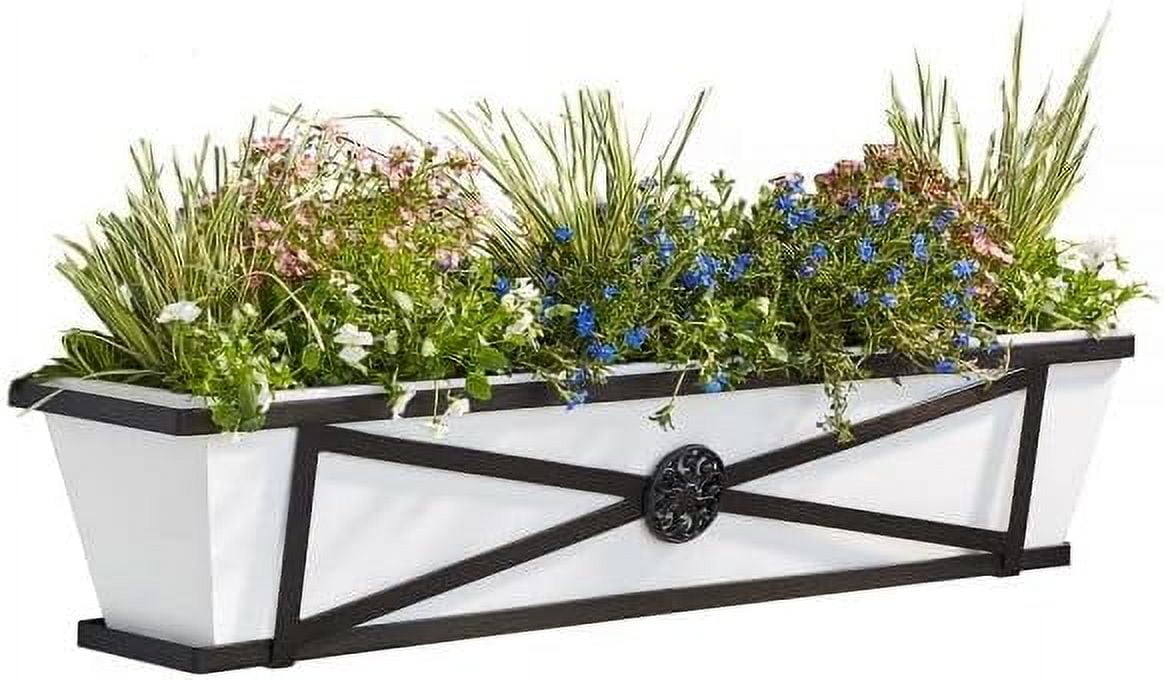 The Tapered Iron Window Box with Vinyl Liner - Walmart.com