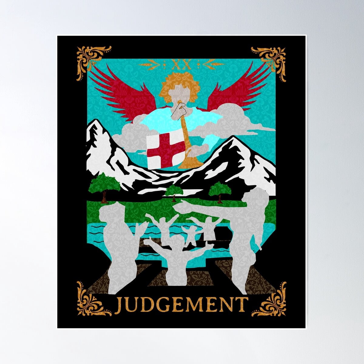 The Tarot Card Judgement (Xx) Poster Wall Art, Modern Wall Decor For ...