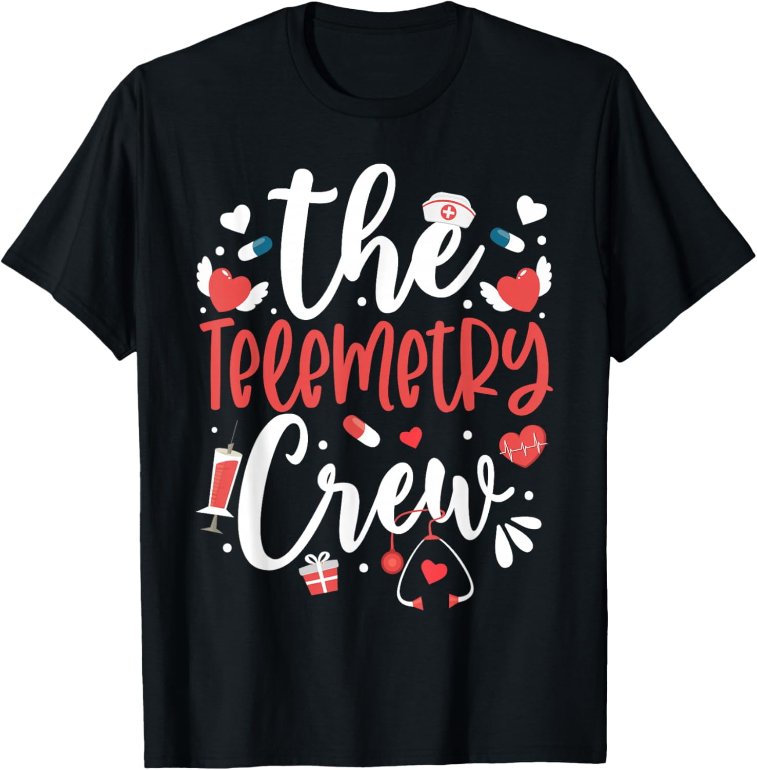 The Telemetry Nurse Valentine's Day Cute Valentine Telemetry T-Shirt ...