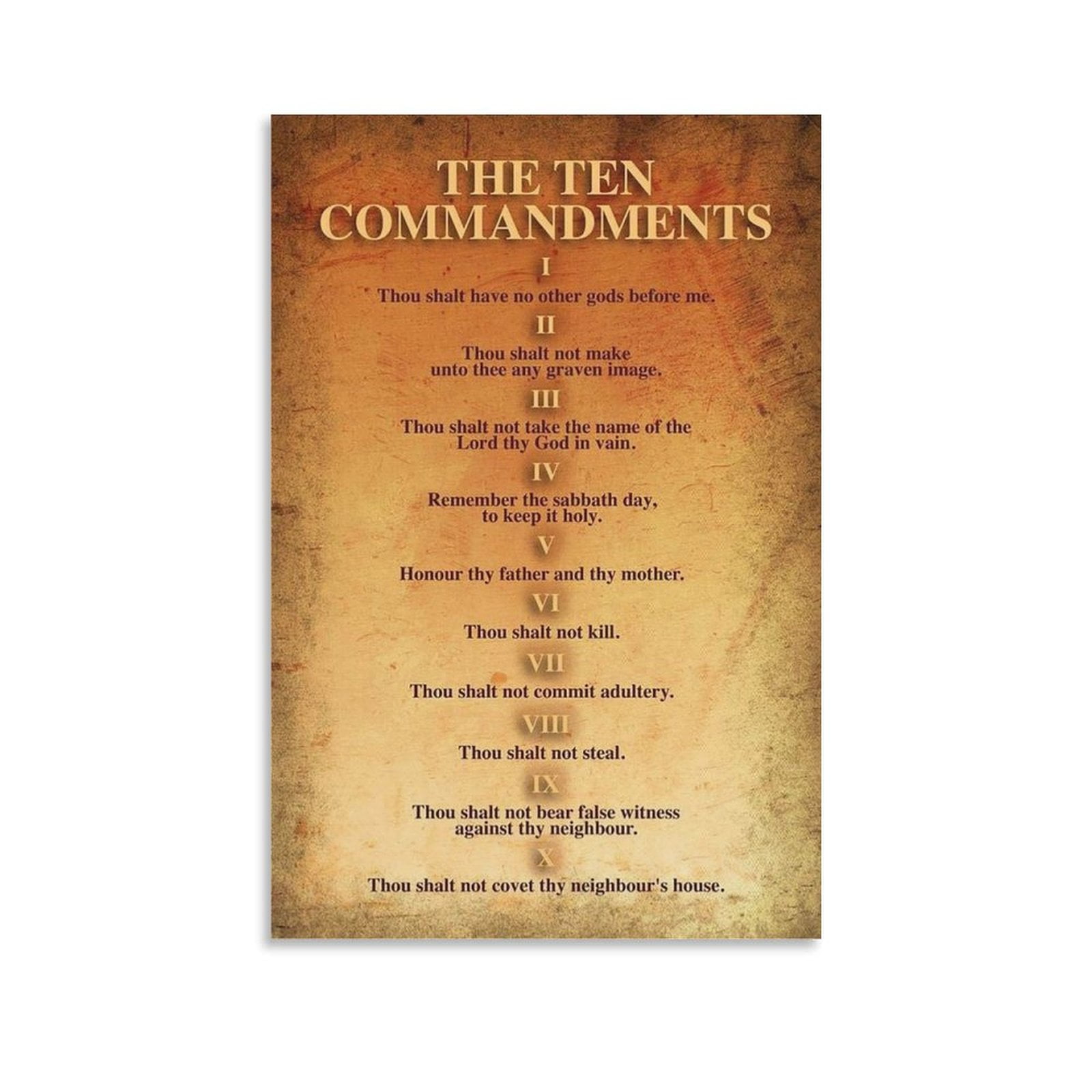 The Ten Commandments 1 Artworks Picture Print Poster Wall Art Painting ...