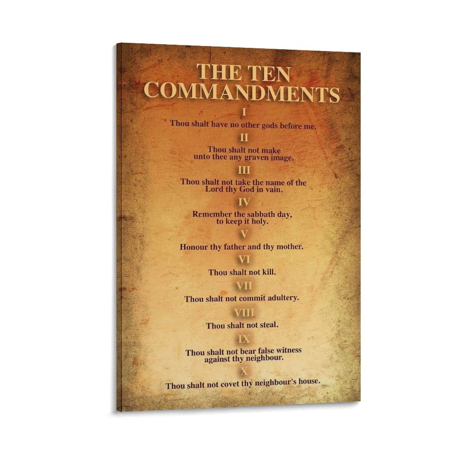 The Ten Commandments 1 Canvas Poster Wall Art Picture Prints Hanging ...