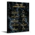 The Ten Commandments(Black Texture)Giclee Canvas Prints Wall Art for ...