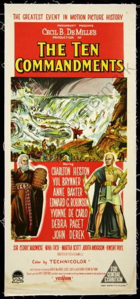 The Ten Commandments Movie Poster Insert 14x36 Unframed, Age: Adults AB ...