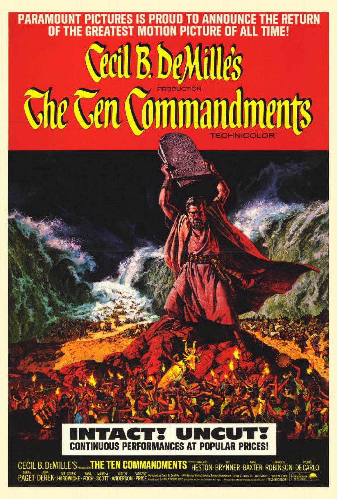The Ten Commandments POSTER (27x40) (1966) (Style B) - Walmart.com