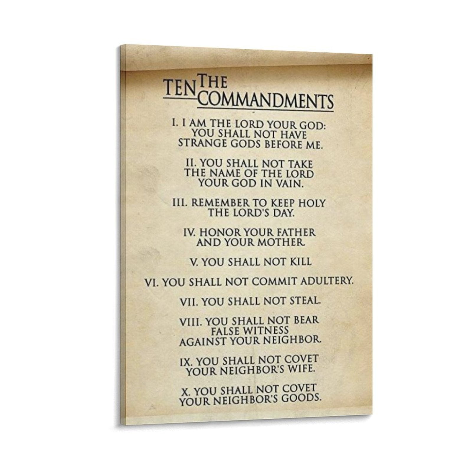 The Ten Commandments Poster Cool Artworks Painting Wall Art Canvas ...