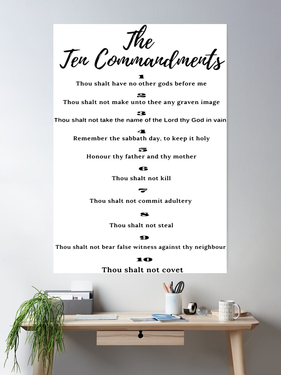 The Ten Commandments, Poster Wall Art, Modern Wall Decor For Living ...