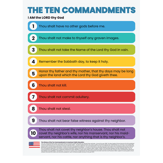 The Ten Commandments Poster for Louisiana Classrooms - Walmart.com