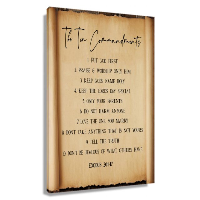The Ten Commandments Wall Art Exodus 201-17 Bible Verse Wall Art ...