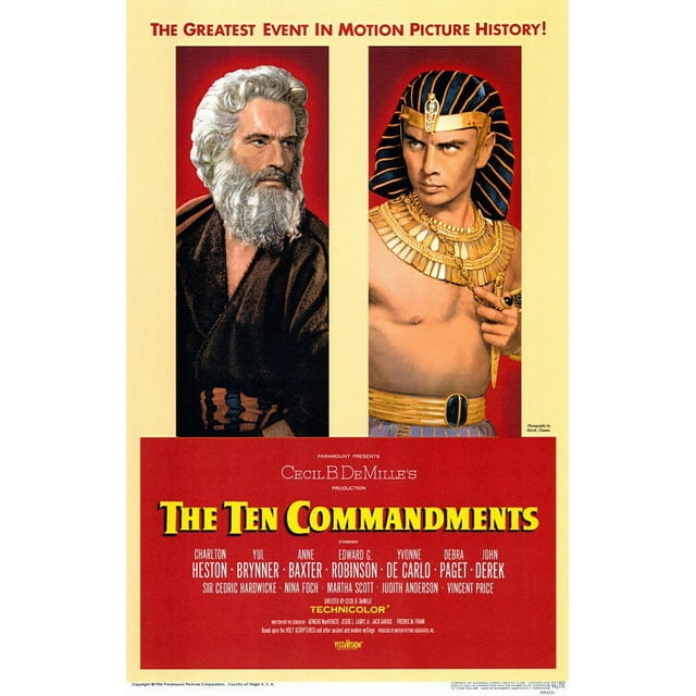 The Ten Commandments - movie POSTER (Style A) (11" x 17") (1956 ...