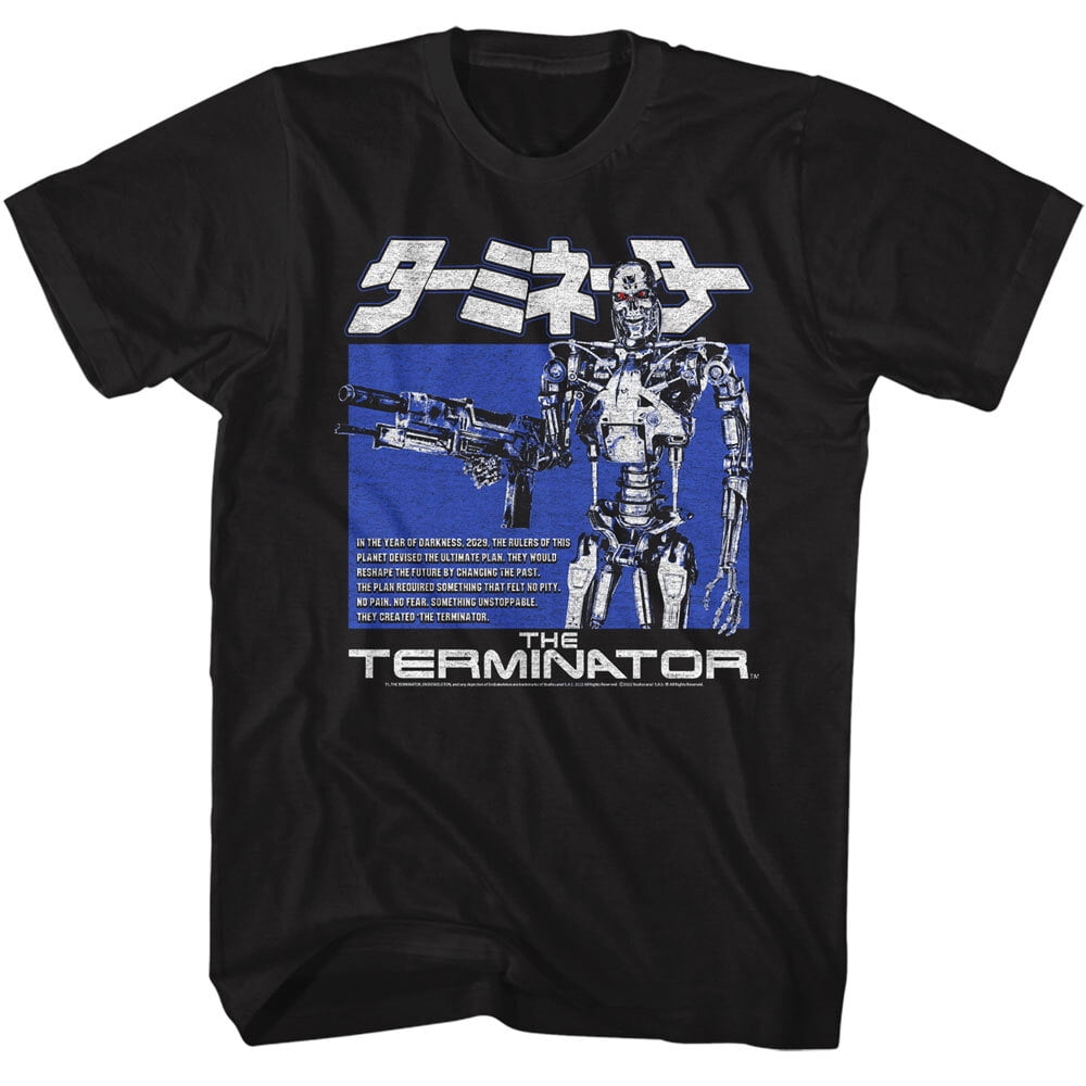 The Terminator 80's Movie Year Of Darkness 2029 Japanese Poster Men's T ...