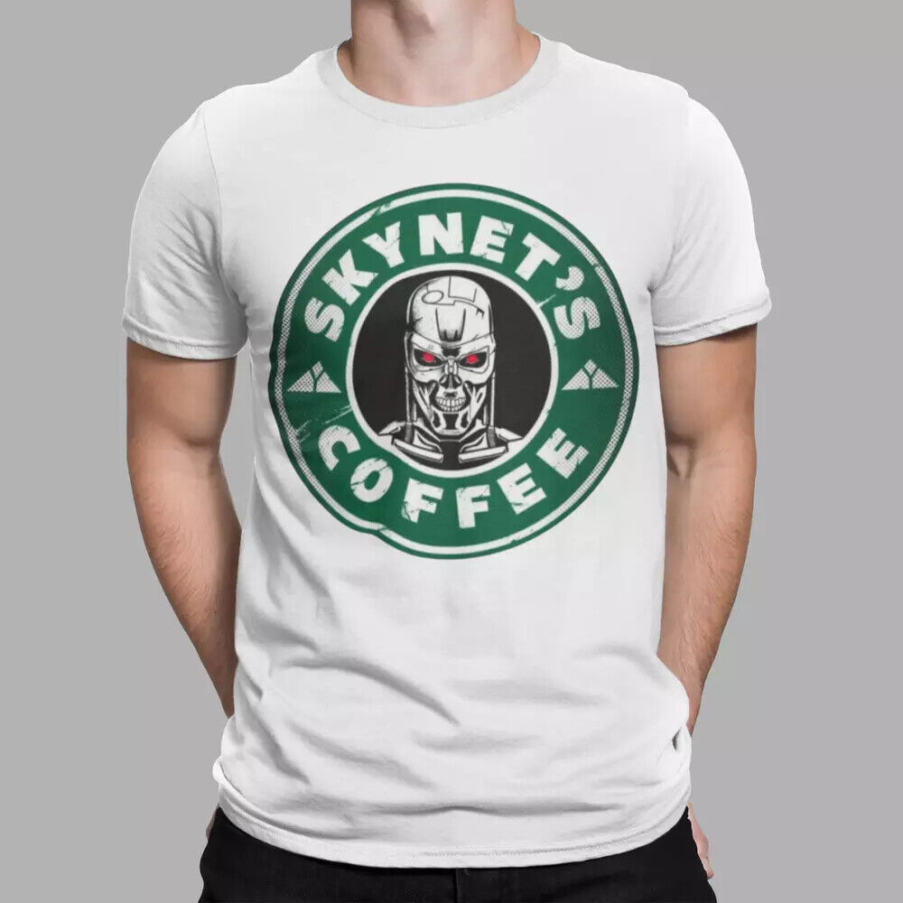 The Terminator T-Shirt Retro Movie Skynet's Coffee Film 80s 90s Future ...