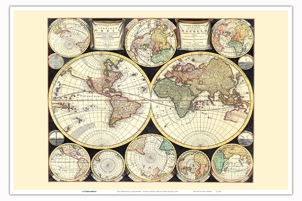 The Terrestrial Planisphere (Planisphaerium Terrestre Sive Terrarum ...