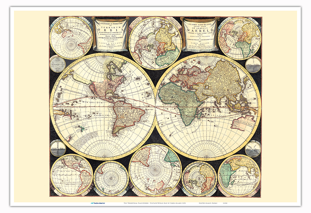 The Terrestrial Planisphere (Planisphaerium Terrestre Sive Terrarum ...