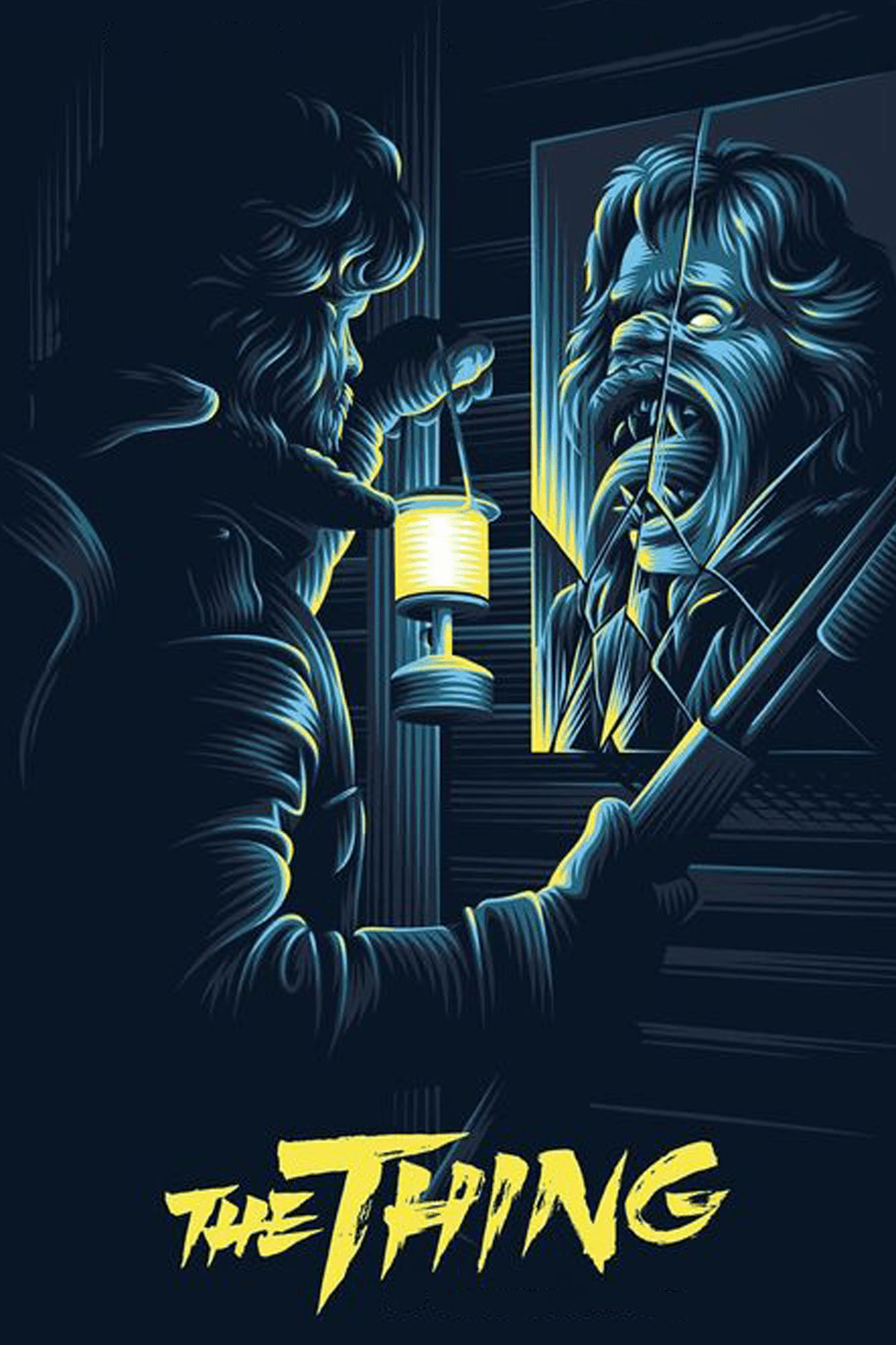 The Thing 1982 Movie Poster 24x36 Horror Sci-Fi Thriller John Carpenter ...