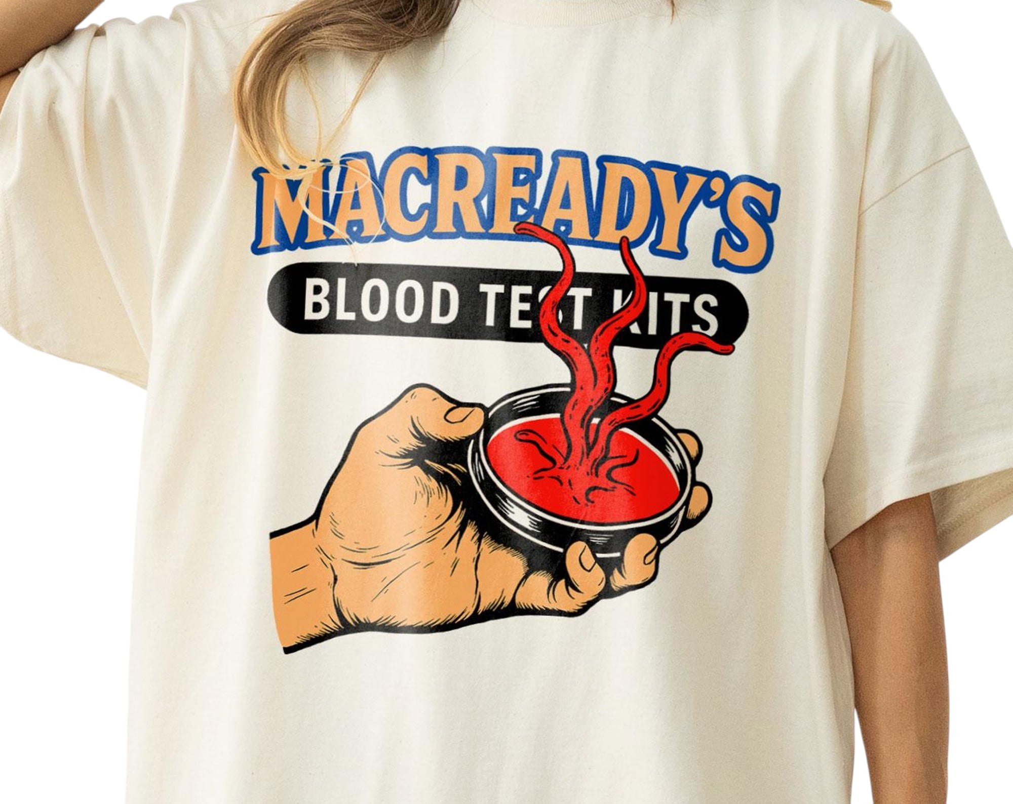 The Thing Blood Test Shirt, Macready Horror Tee, 80S Sci-Fi Cult Movie ...