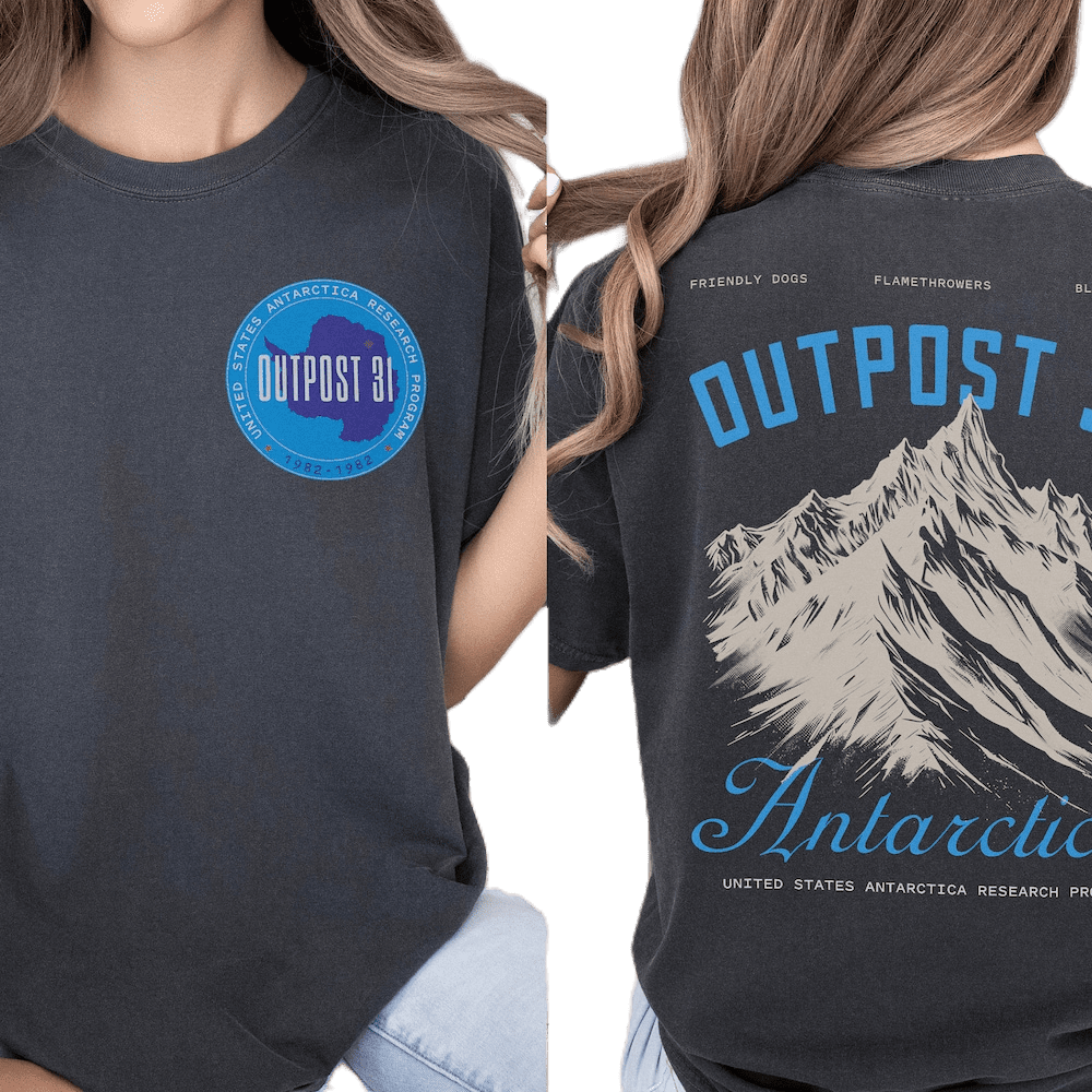 The Thing Movie Graphic T-Shirt, Retro Outpost 31 Logo 80s Horror Movie ...