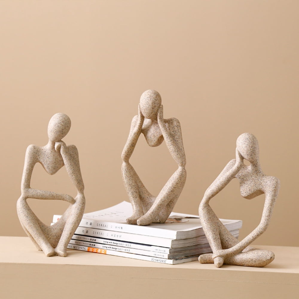 The Thinker Statue Abstract Sculpture Resin Statues for Home Decor ...